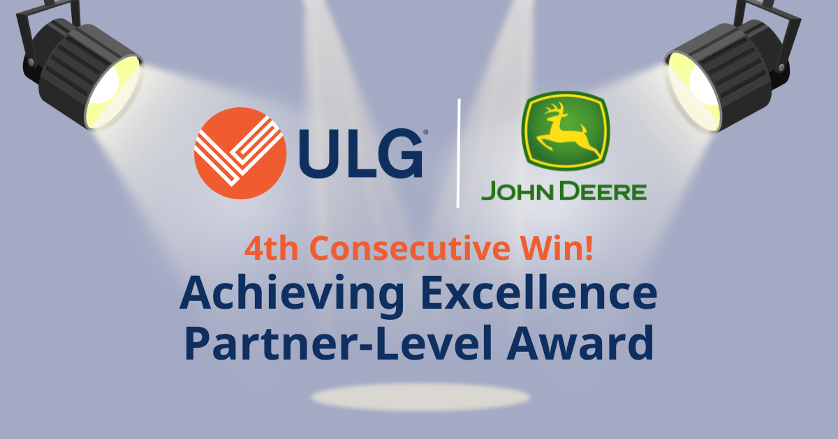 ULG Honored with John Deere Partnership Award for 4th Consecutive Year